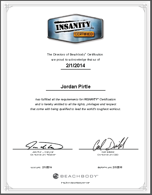 Insanity Certification- What to Expect | Harleys and Heels